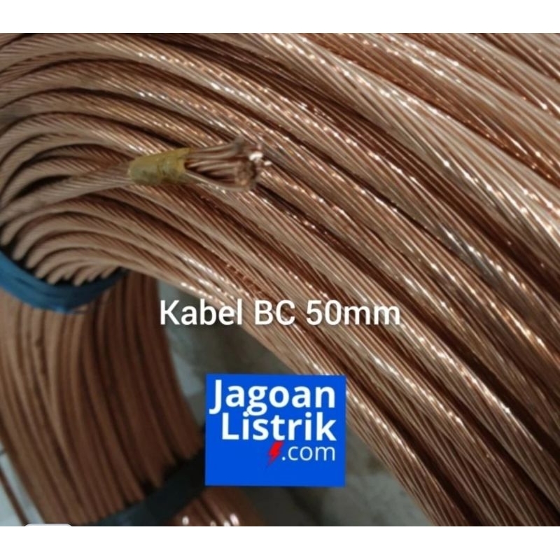 Jual Kabel BC 50 mm Grounding Kabel Petir BC 50mm Kabel Arde (Ecer per meter) | Shopee Indonesia