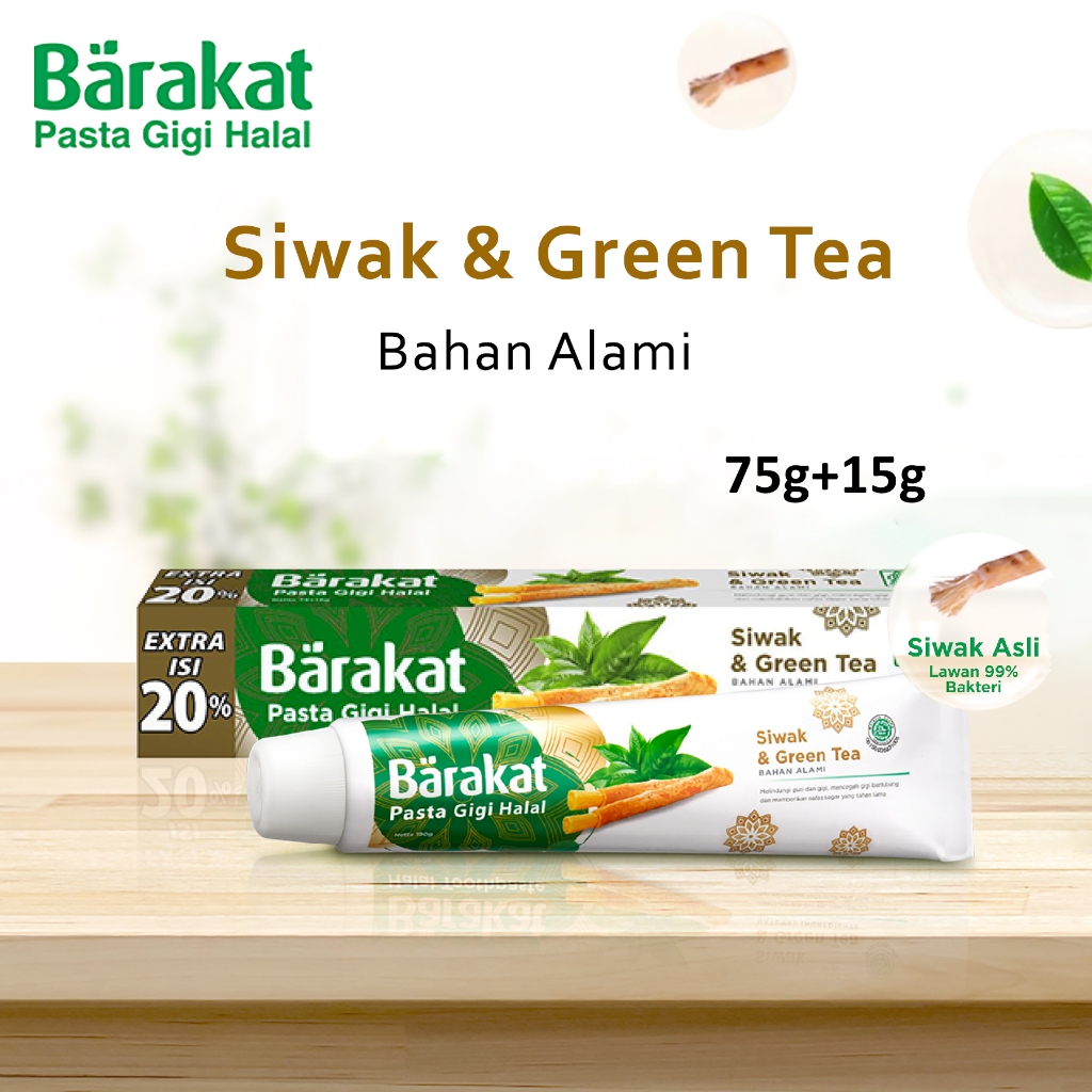 Jual Barakat Toothpaste Pasta Gigi Halal Siwak 75g+15g Menjaga ...