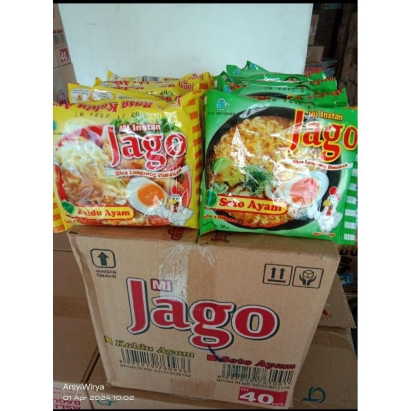 Jual mie instan Snack jago mi rasa kaldu ayam dan soto ayam isi 40pcs ...