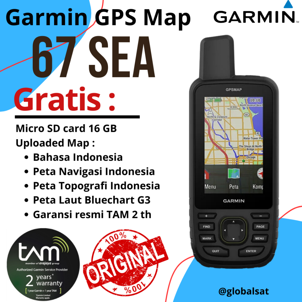 Jual Garmin GPS Map 67 Sea Original Garansi Resmi | Shopee Indonesia