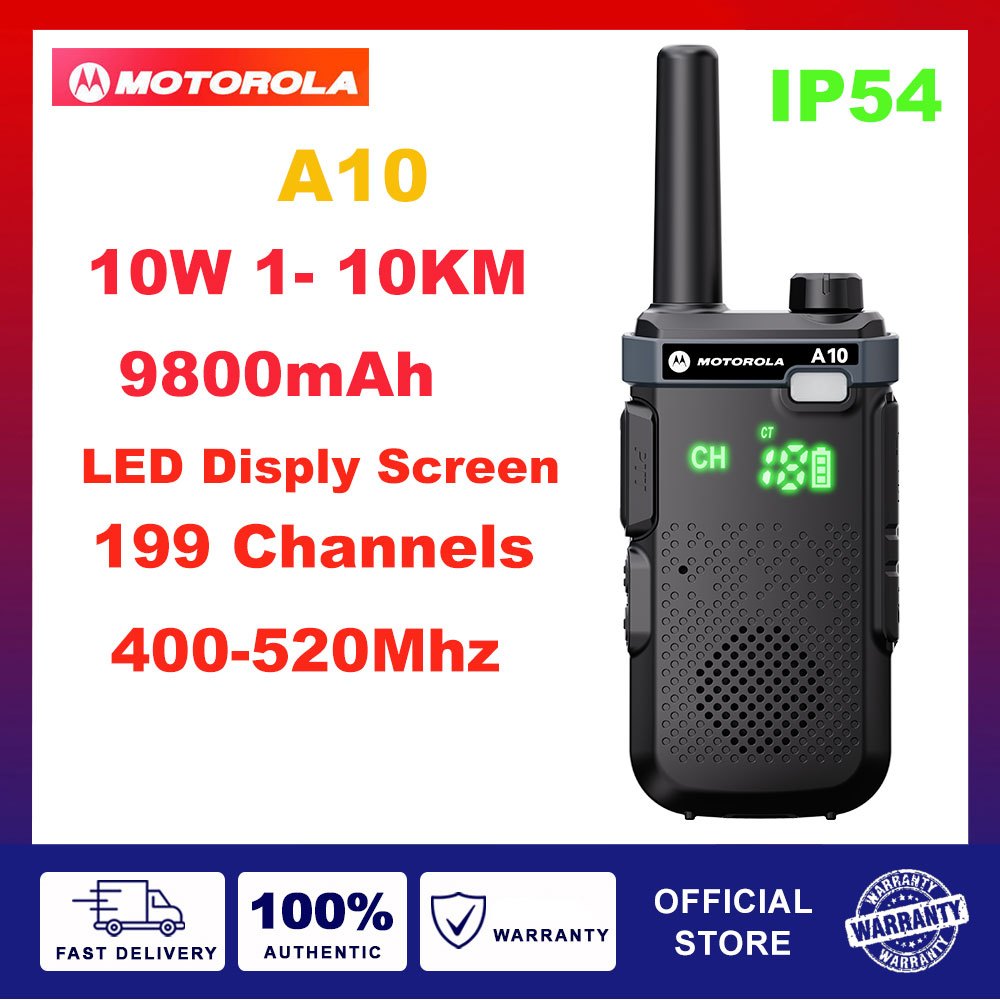 Jual HT Motorola A10 adaptor Radio dua arah, Mini portabel kekuatan ...