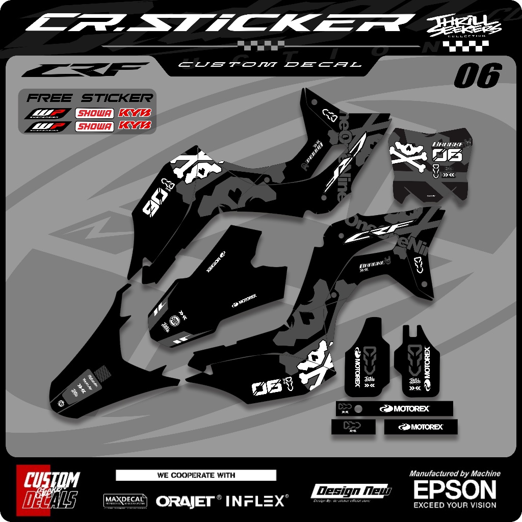 Jual Stiker Decal Crf 150l Full Body Superglossy/doff DESAIN MOTOREX ...