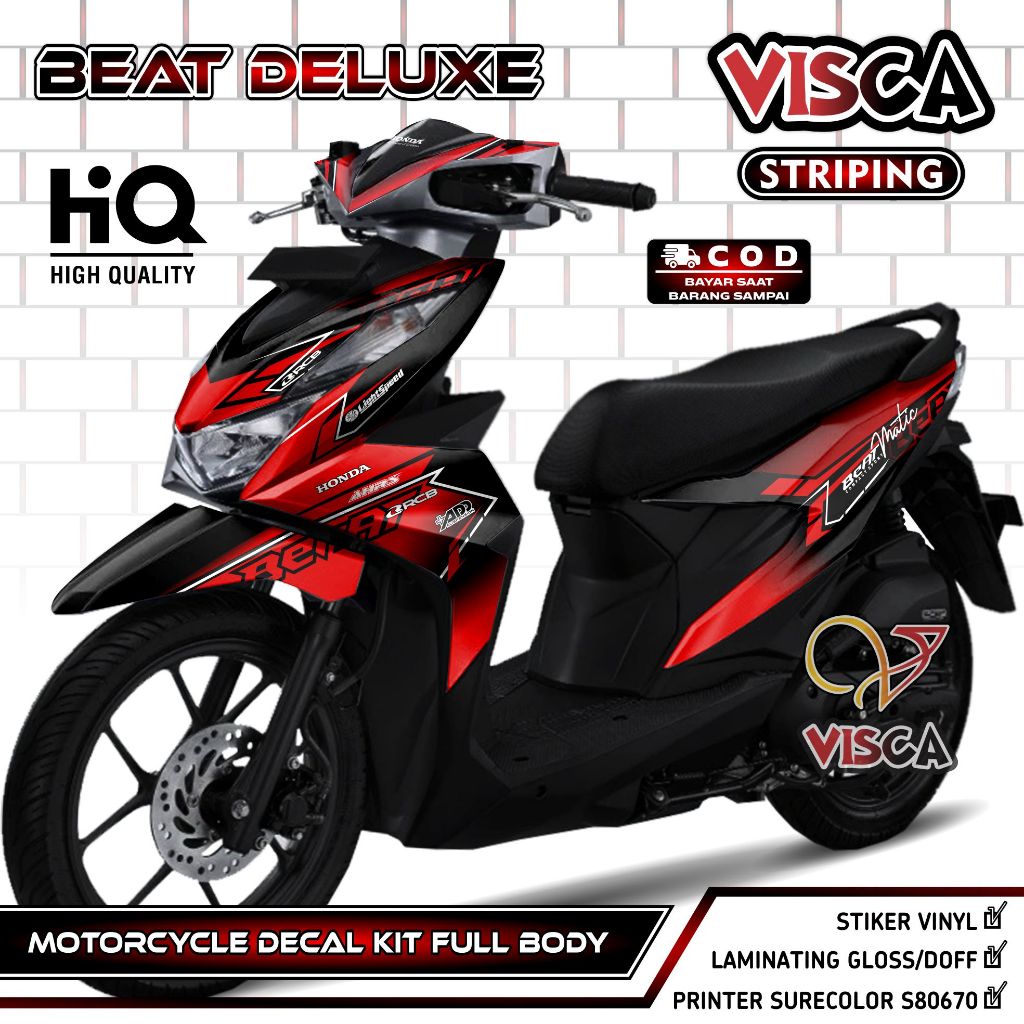 Jual Decal Beat Deluxe 2020 2021 2022 Full Body - Stiker Motor Beat ...