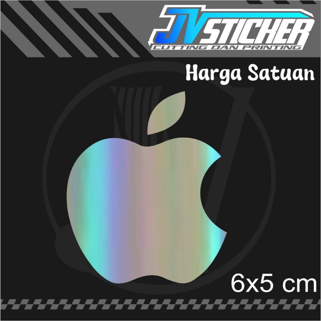 Jual stiker aple cutting sticker motor murah logo apel brand iphone ...