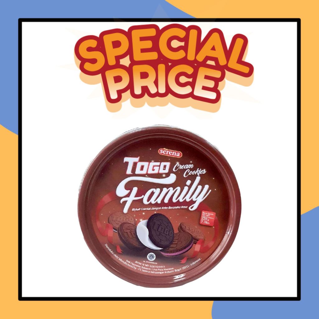 Jual BUY 1 FREE KAOS Serena TOGO Family Cream Cookies 220gr Kemasan ...
