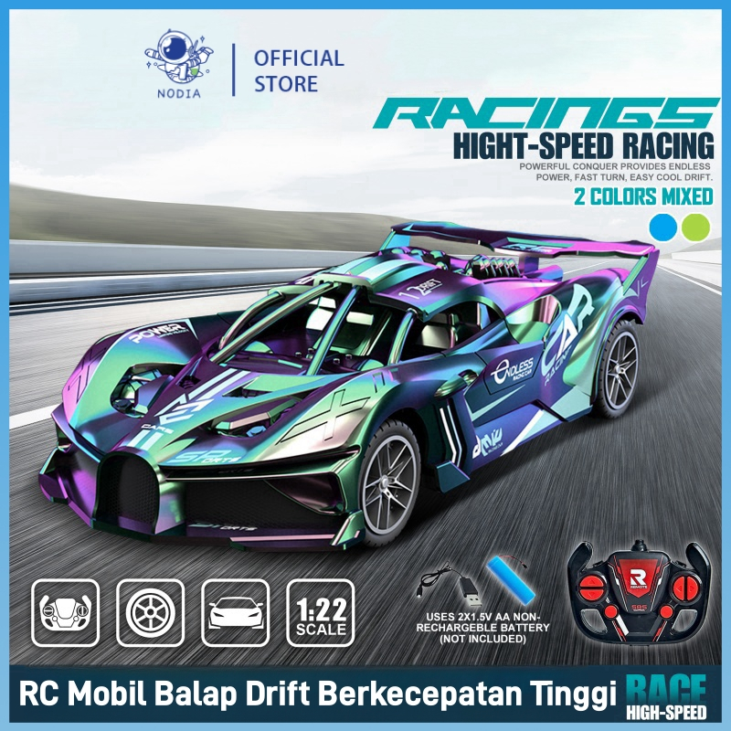 Jual 【NODIA】Mobil Remote Control 1:18 Lampu LED Mobil Sport Yang ...