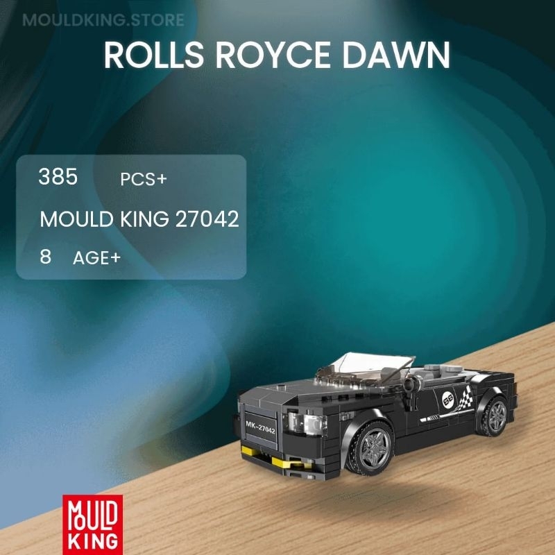 Jual MOULD KING 27042 Rolls Royce Dawn Speed Champion Car building Set 385 Pcs mainan mobil ...