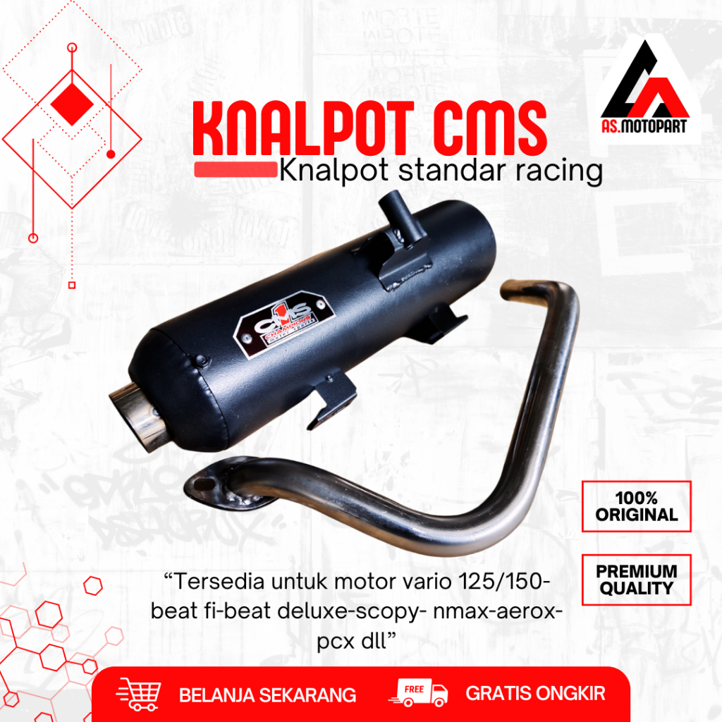 Jual KNALPOT RACING VARIO BEAT PCX NMAX AEROX GENIO SCOPPY KENALPOT ...