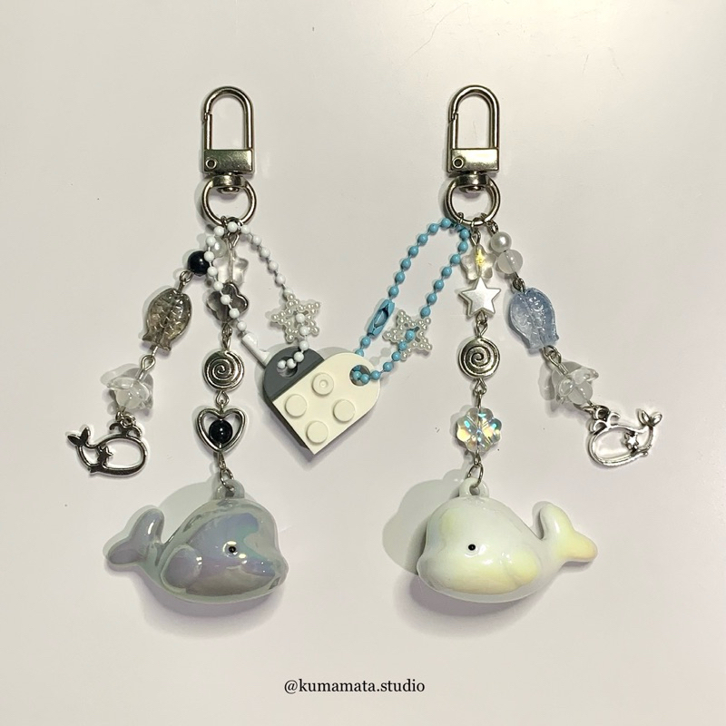 Jual whale beads keychain couple | gantungan kunci couple | Shopee ...