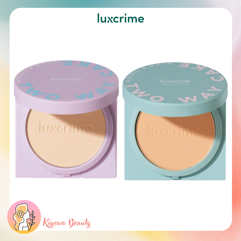 Jual LUXCRIME Blur & Cover Two Way Cake Silk Glow Oil Control TWC ...