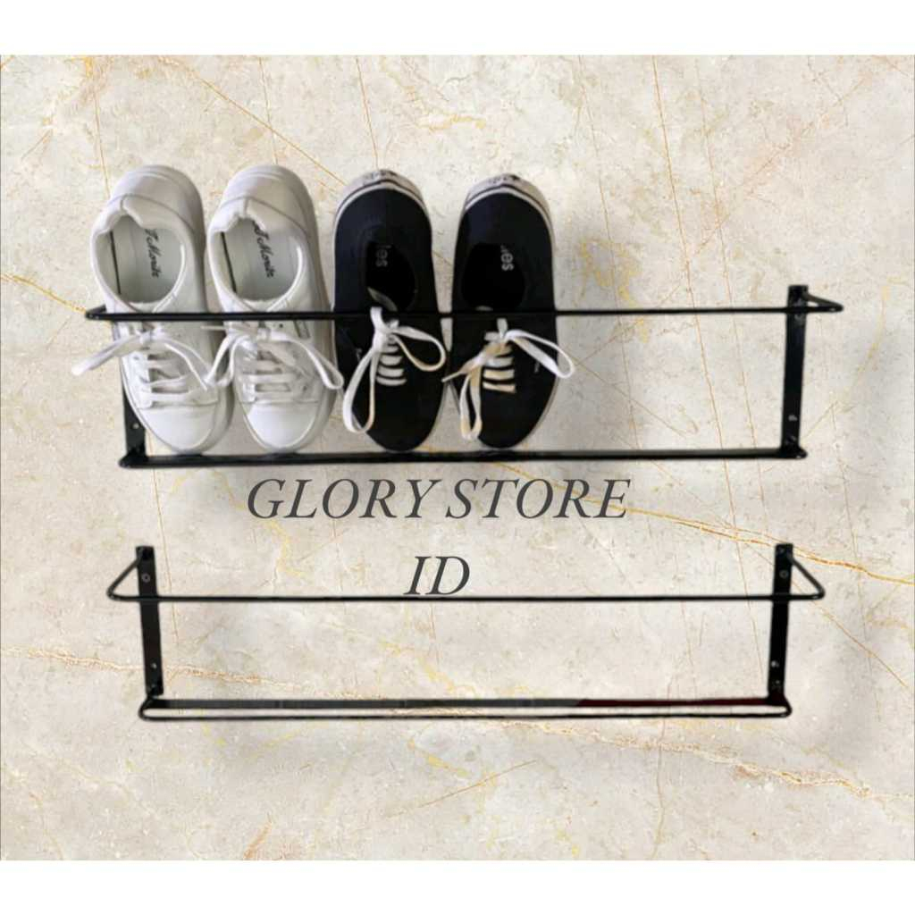 Jual Rak sepatu tempel dinding / Rak sendal simpel minimalis / Rak ...