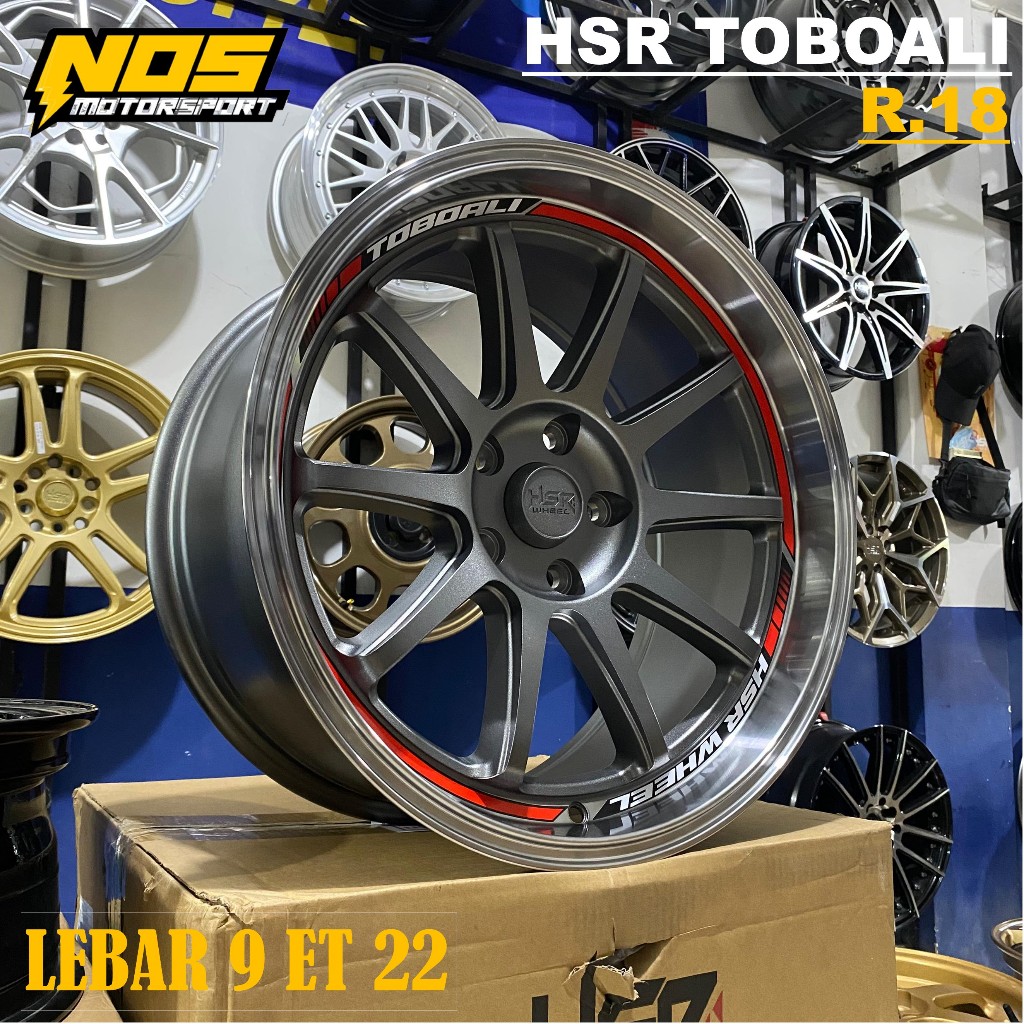 Jual VELG HSR TOBOALI R18X9 PCD 5X114 UNTUK INNOVA XPANDER RUSH HRV CRV CAMRY DLL VELG CELONG ...