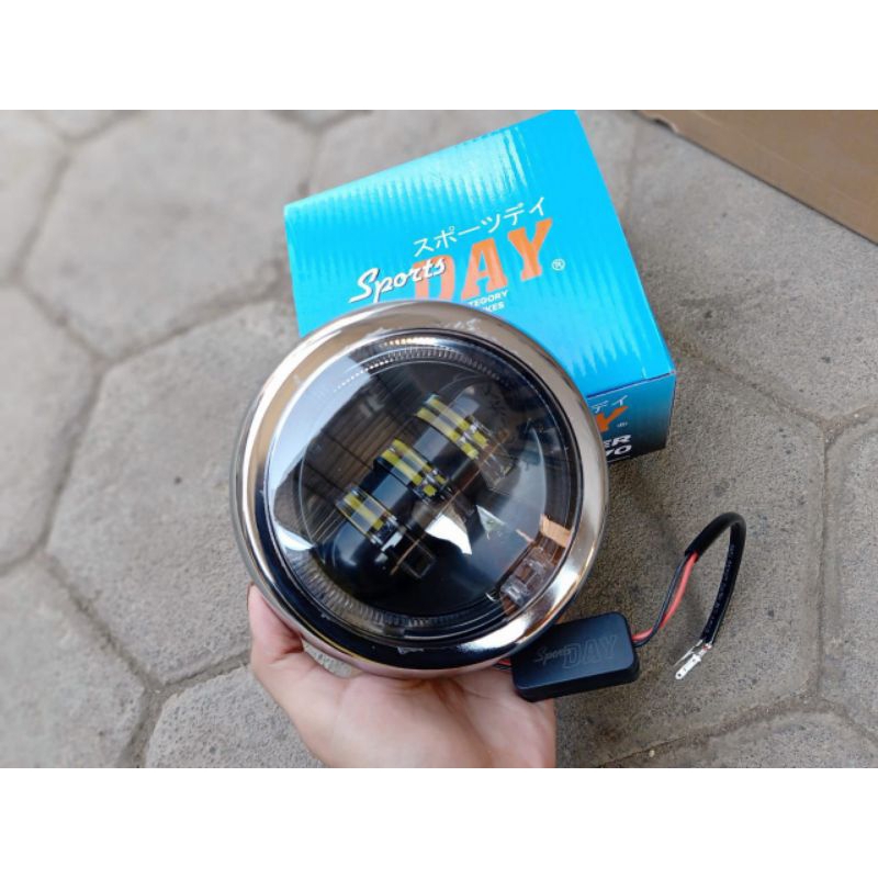 Jual lampu reflektor depan daymaker LED vespa px Primavera C70 pitung ...