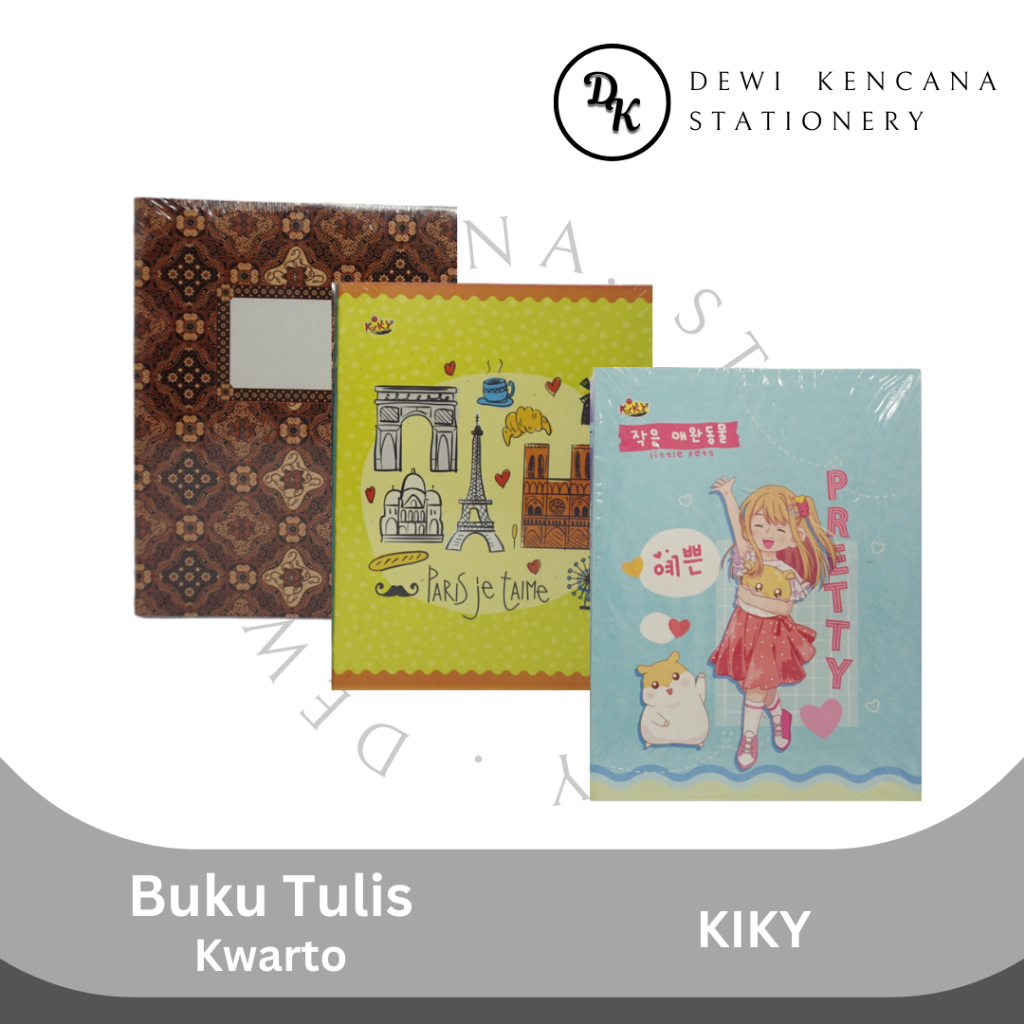 Jual Buku Tulis Kuarto KIKY 1 Pak Isi 10 Buku 38 Lembar Dan 58 Lembar ...