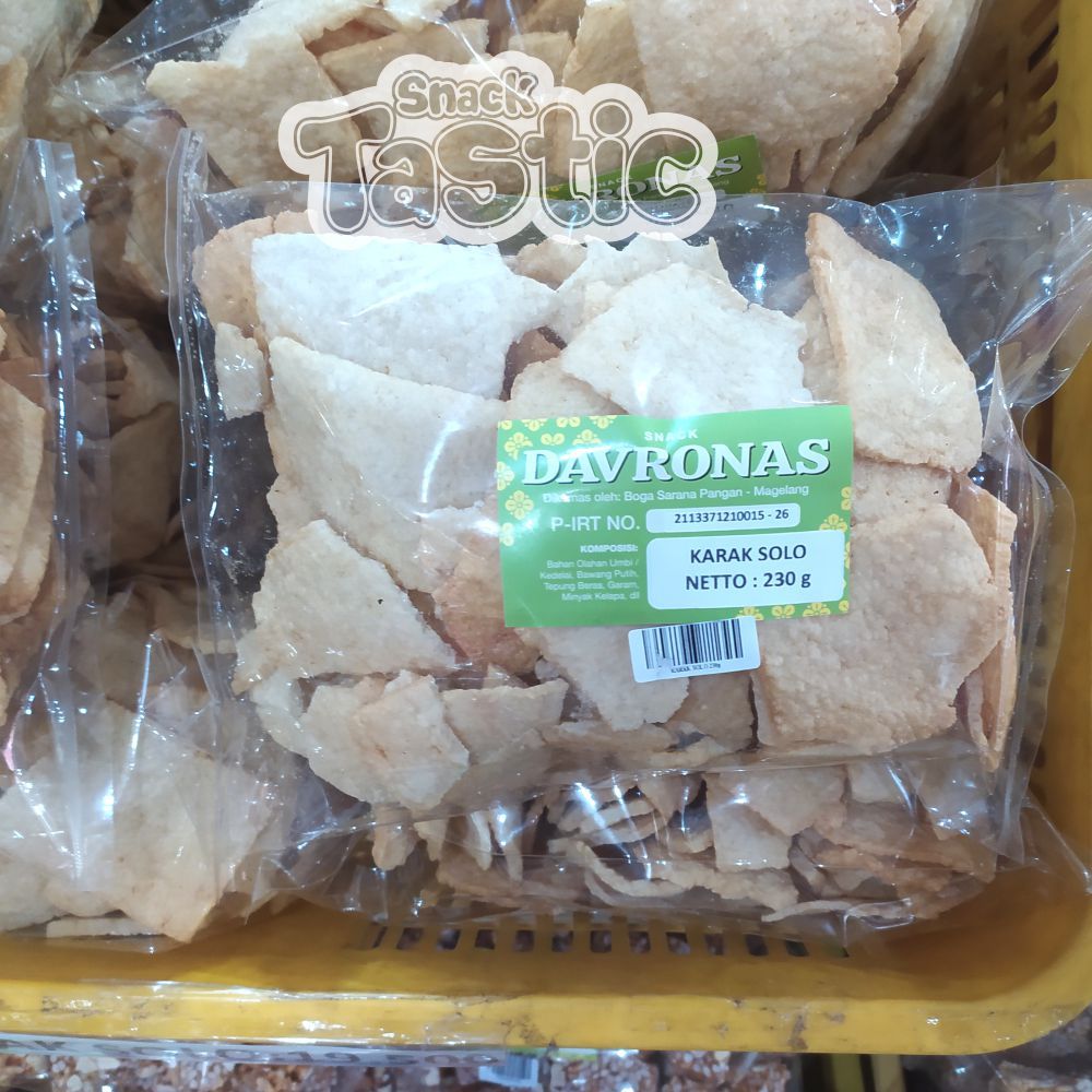 Jual KERUPUK KARAK SOLO 250GR DAVRONAS / camilan dan oleh-oleh khas ...