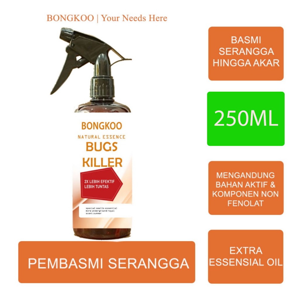 Jual Spray Pembasmi Serangga Bugs Killer Organik Bahan Alami Pembunuh Serangga Pembunuh Kutu ...