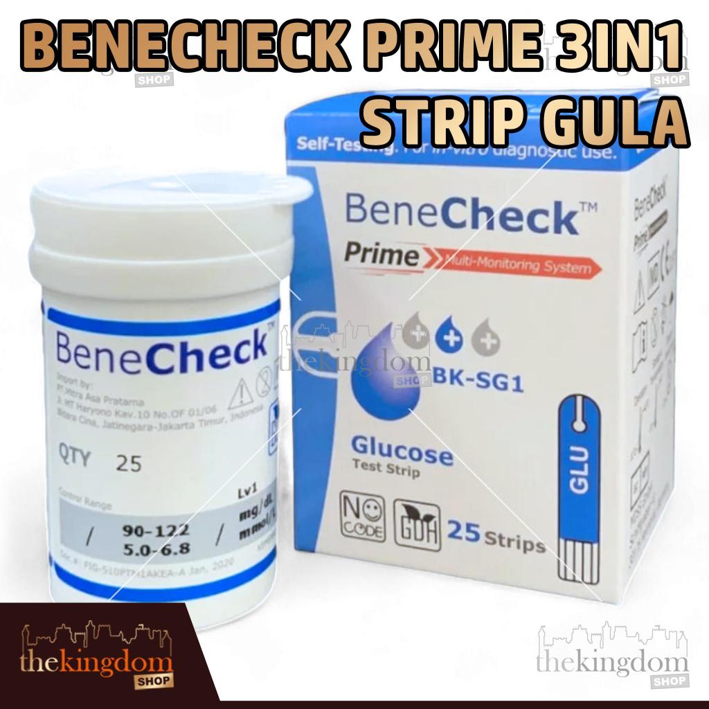 Jual BeneCheck Prime Glucose Strip /25 BK-SG1 Refill Cek Test Gula ...