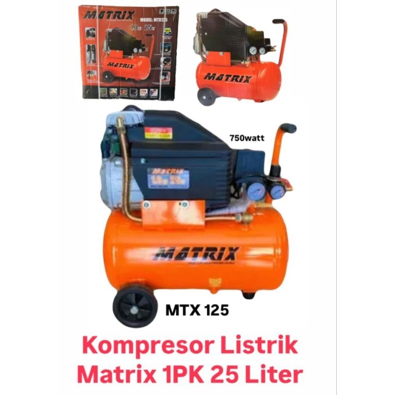 Jual Kompresor Listrik Matrix 1PK 25 liter 750 watt | Shopee Indonesia