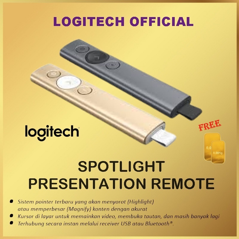 Jual Logitech Spotlight Wireless Presentation Remote - presenter ...
