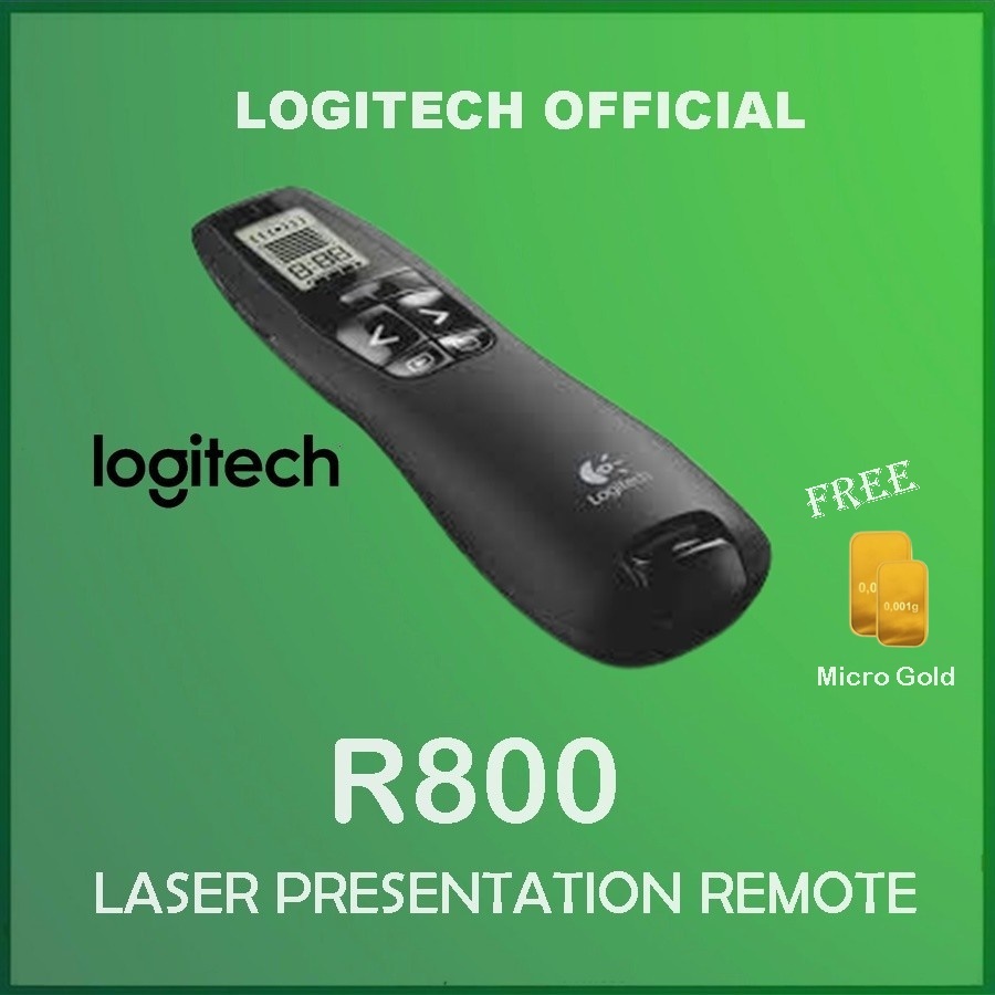 Jual Logitech R800 Wireless Pointer Persentasi - GREEN LASER -Laser ...