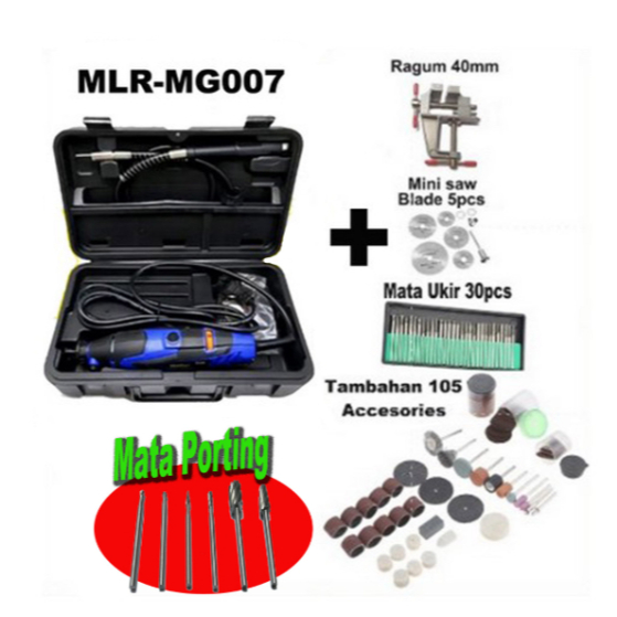 Jual Mini Die Grinder Set 40 Pcs Mollar / Tuner Set / Gerinda Bor Mini + mata bor gergaji MG007 ...