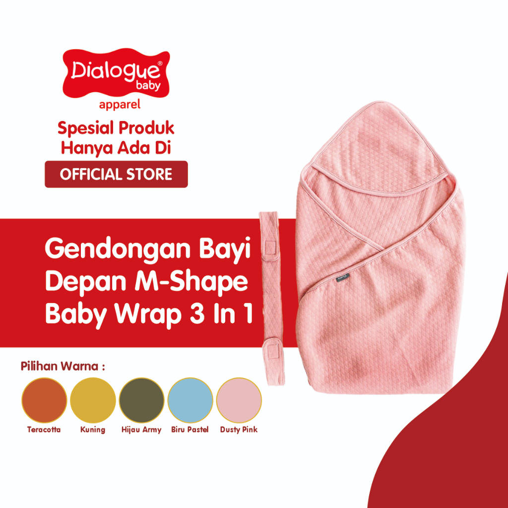 Jual Dialogue Baby Gendongan Bayi Depan M Shape Baby Wrap 3 In 1 ...