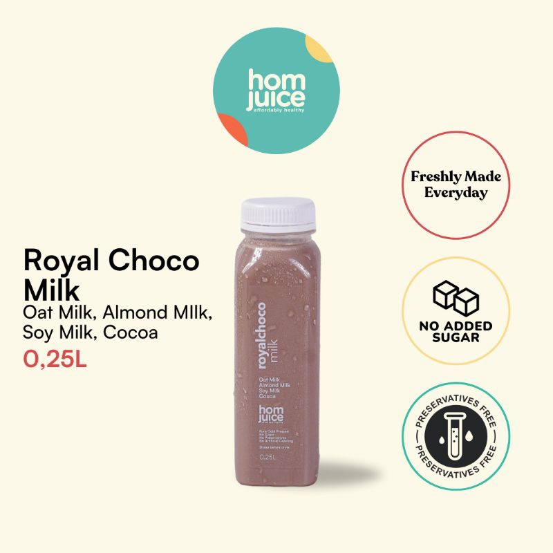 Jual Homjuice-Royal Choco Milk 250ml (ColdPressed Juice/Jus/Detox ...