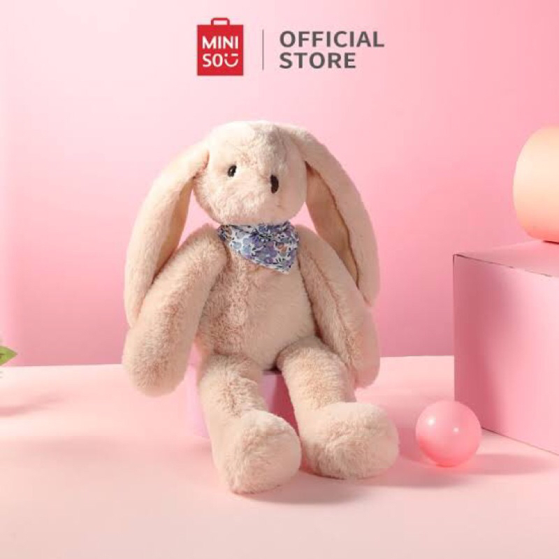 Jual Miniso Rabbit Scarft Plush Toy / Boneka Rabbit dengan Scarf ...