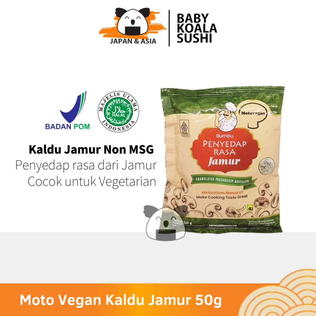 Jual MOTO VEGAN Kaldu Jamur Non MSG 50 g Halal │ Bukan Totole | Shopee ...