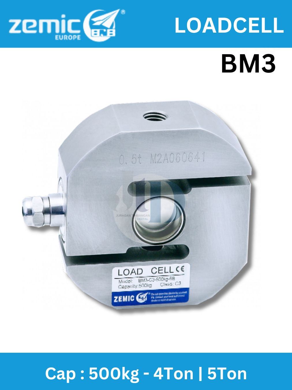 Jual Load Cell Zemic BM3 ( type S ) cap 500kg-4ton Loadcell S Jembatan Timbang Juragan Timbangan ...