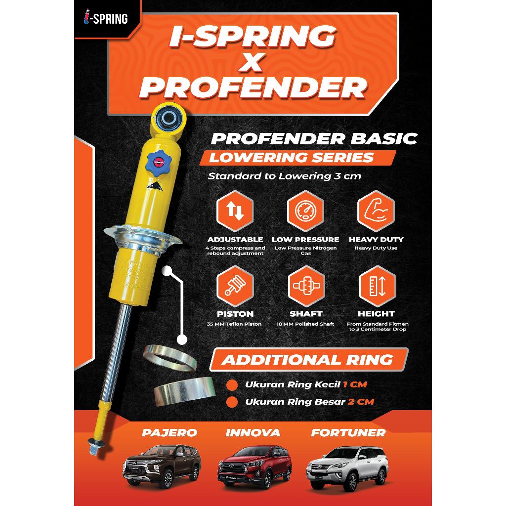 Jual Profender X i-Spring Shockbreaker Set FORTUNER / PAJERO / INNOVA ...