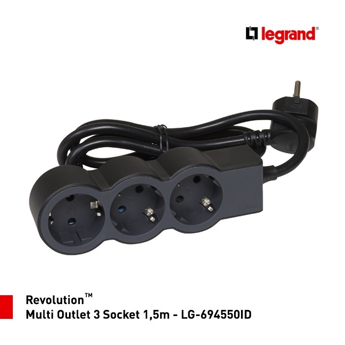 Jual Legrand Revolution Multi Outlet 3 Socket 1,5m - LG-694550ID ...