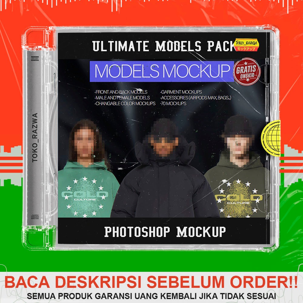 Jual Photoshop Mockup - Ultimate Models Pack - Format PSD & PNG ...