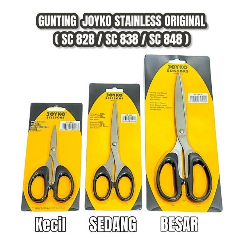 Jual Gunting Joyko Ukuran Kecil Sedang & Besar SC 828-838-848 | Shopee ...