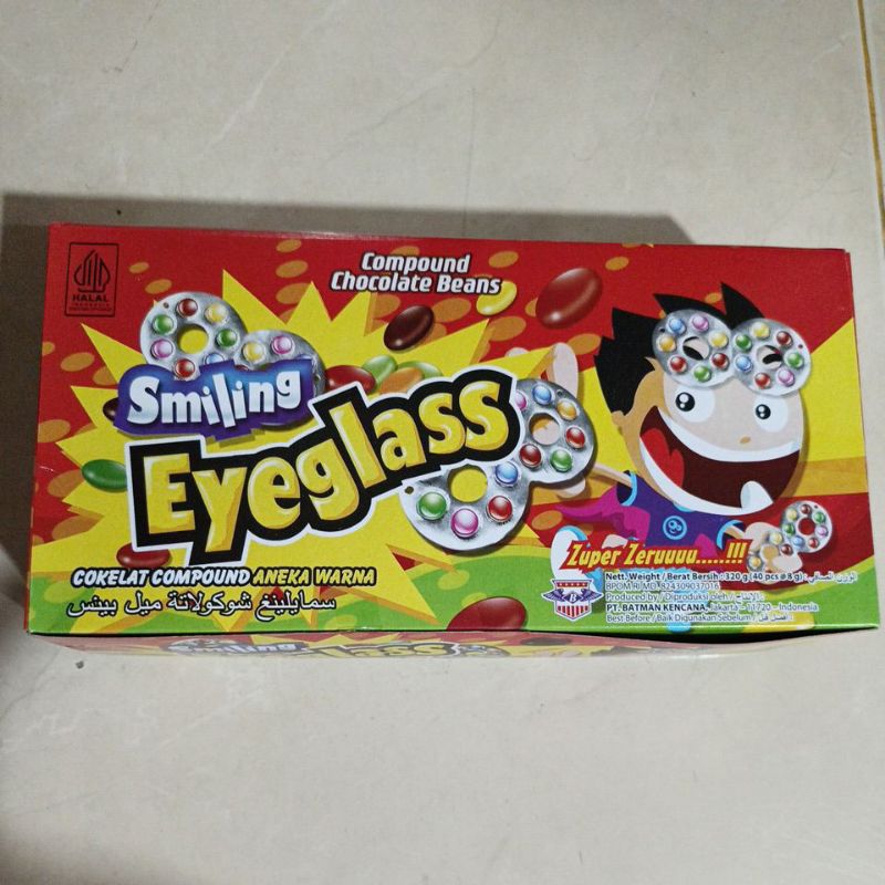 Jual SMILING EYEGLASS CHOCOLATE ISI 40 PCS | Shopee Indonesia