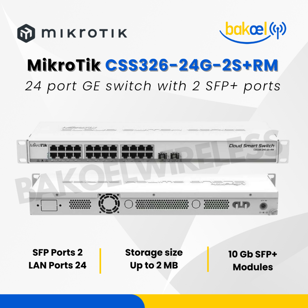 Jual Mikrotik CSS326-24G-2S+RM - Routerboard 24 Ports Switch Gigabit ...