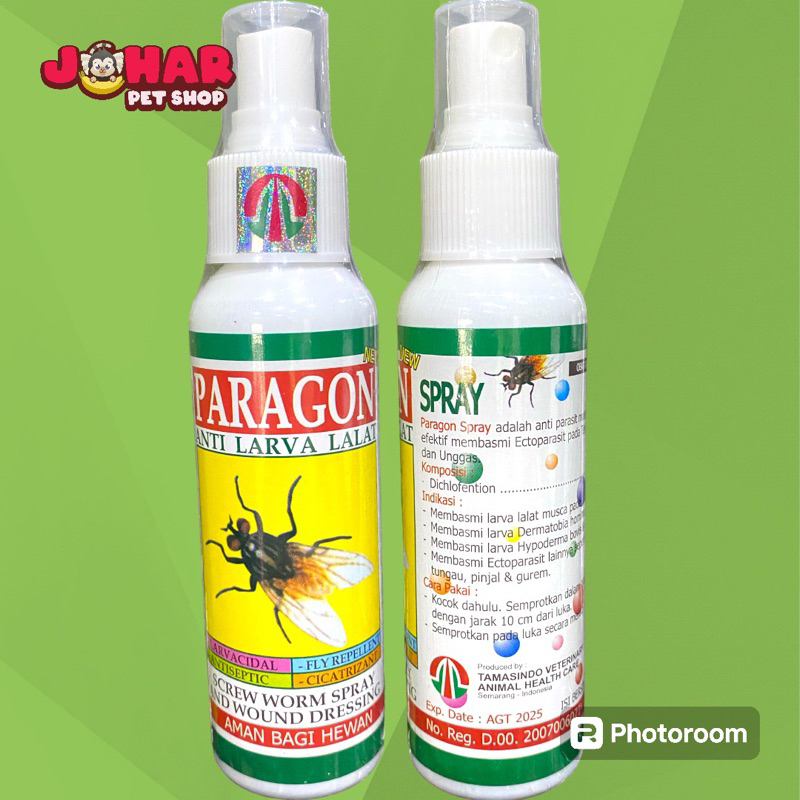 Jual PARAGON spray 120 ml anti larva lalat sapi kambing domba babi ...