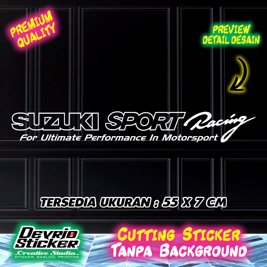 Jual Stiker Suzuki Sport Racing Cutting Sticker Custom Timbul Motor ...