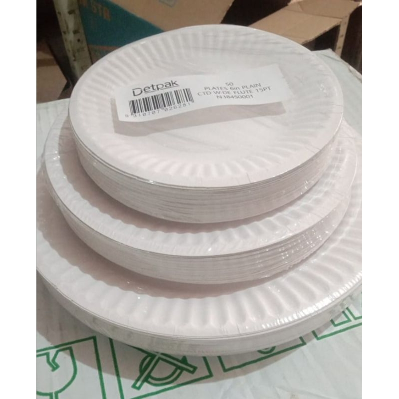Jual DISPOSABLE SINGLE USE PLAIN PAPER PLATE PIRING KERTAS POLOS SEKALI ...
