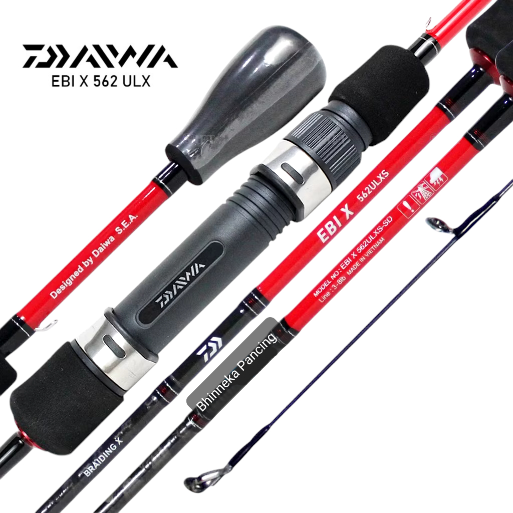 Jual Joran Daiwa EBI X 502ULXS-SD | 562ULXS-SD | Joran UL | Joran Udang | Spinning | Alat ...