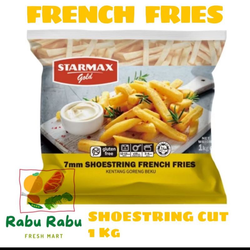 Jual KENTANG STARMAX GOLD PREMIUM CUT SHOESTRING Kentang Goreng Frozen French Fries Kemasan 1 Kg ...