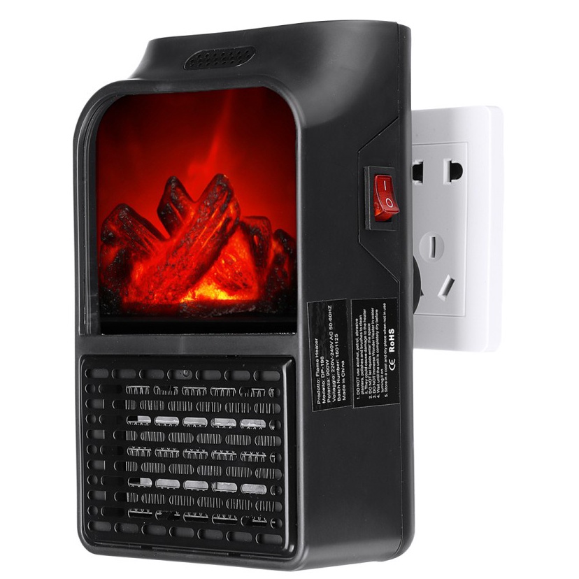 Jual KI3 Electric Heater Fan Fireplace Flame Timer Space Heater M ...