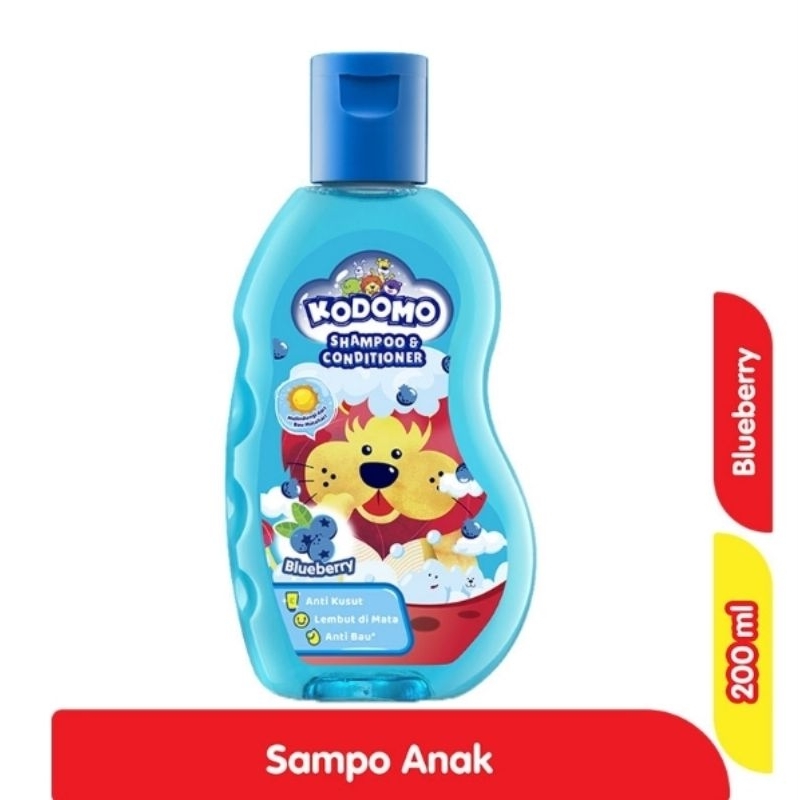 Jual KODOMO Kids Shampoo & Konditioner anak Blueberry 200 ml | Shopee Indonesia