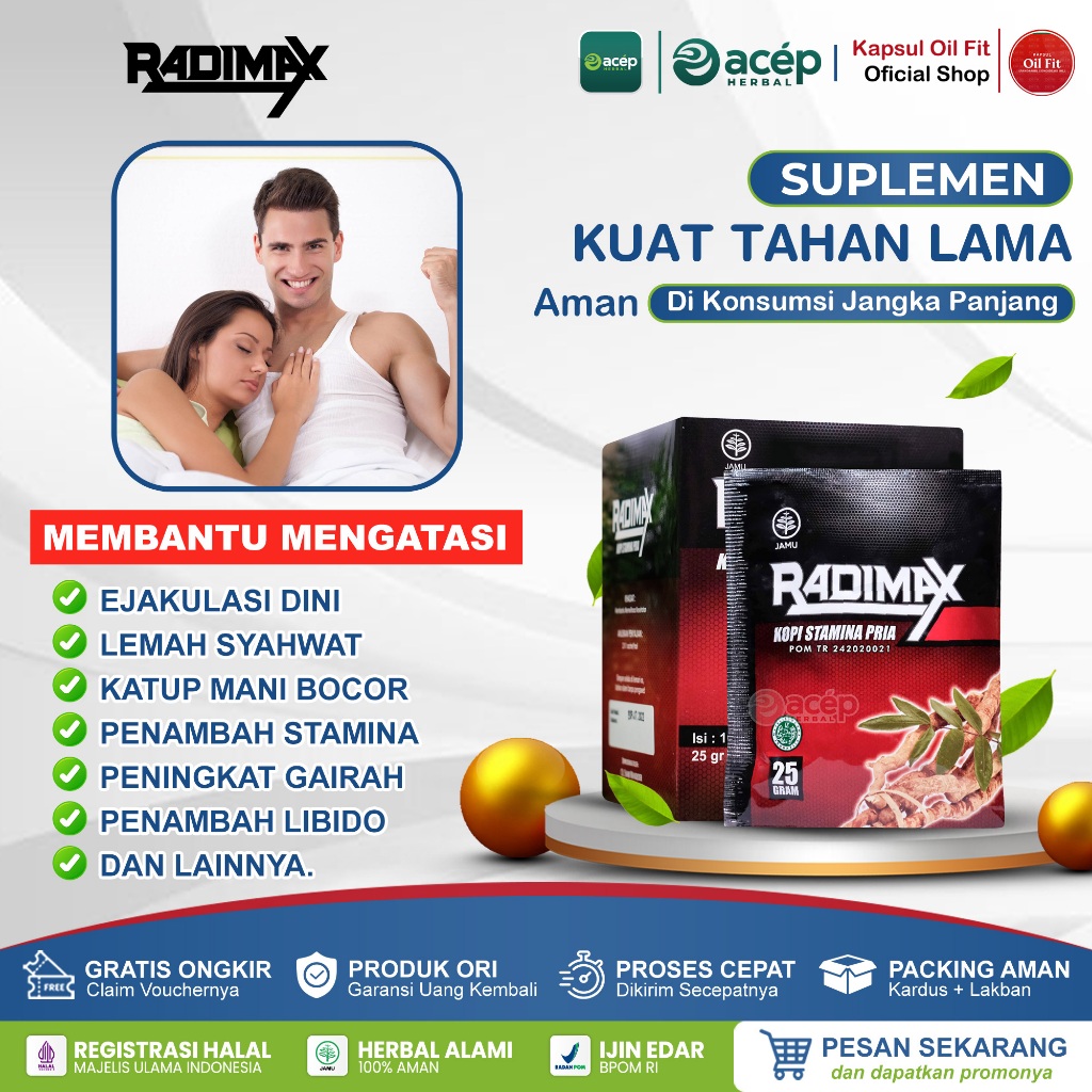 Jual Radimax Minuman Kopi Stamina Pria Kuat Tahan Lama Original Bpom ...