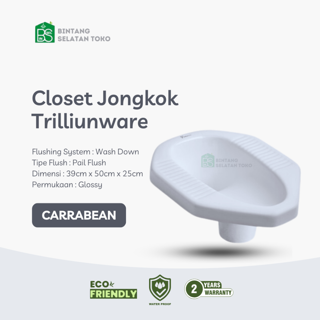 Jual KLOSET JONGKOK TRILIUNWARE / CLOSET SQUATING PAM CARRIBEAN ...