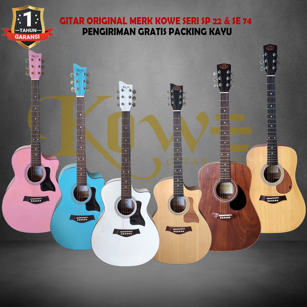 Jual Gitar Akustik Elektrik Original merk KOWE GITAR Free Packing Kayu ...