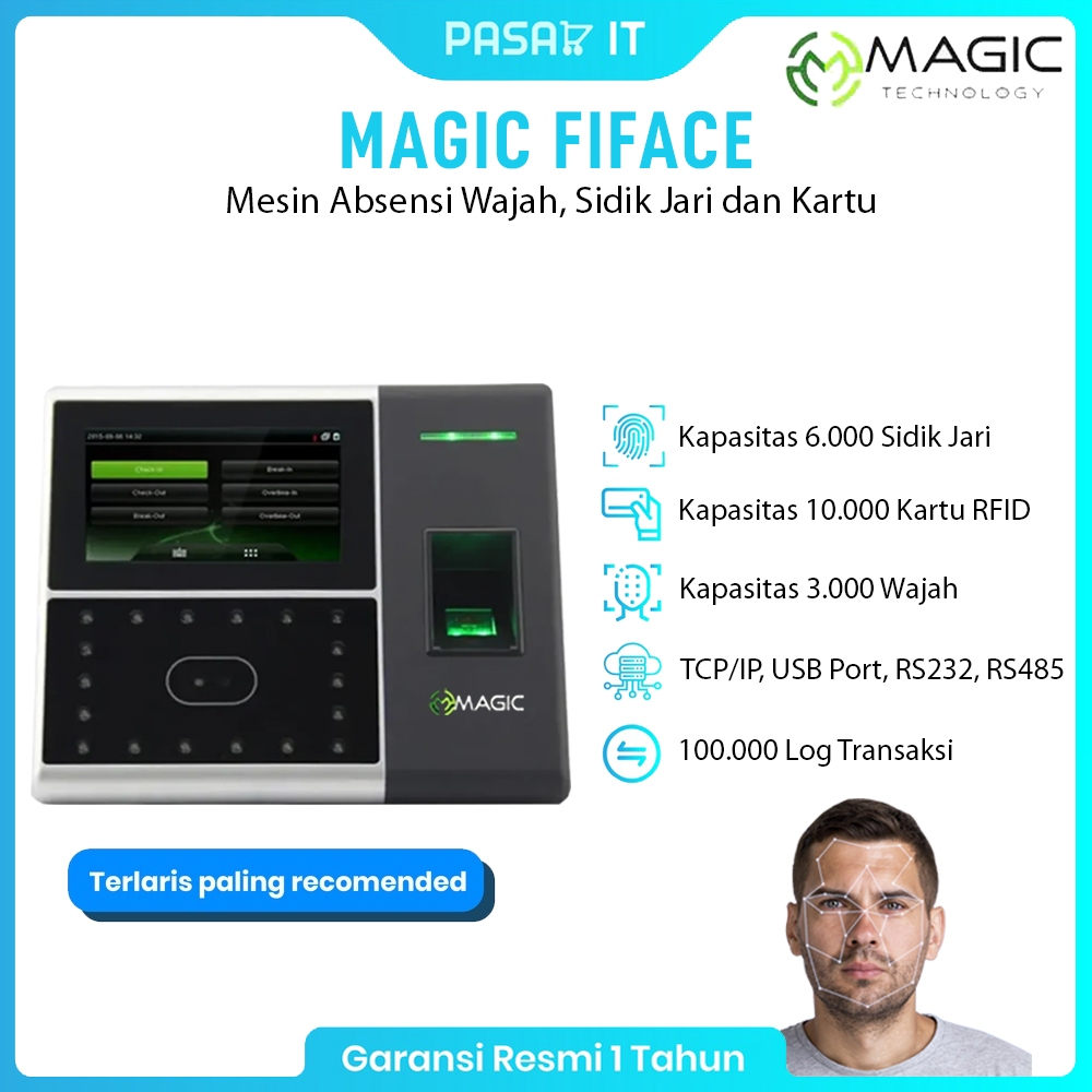 Jual Mesin Absen Magic Fiface | Mesin Absensi Wajah | Absen Fingerprint ...