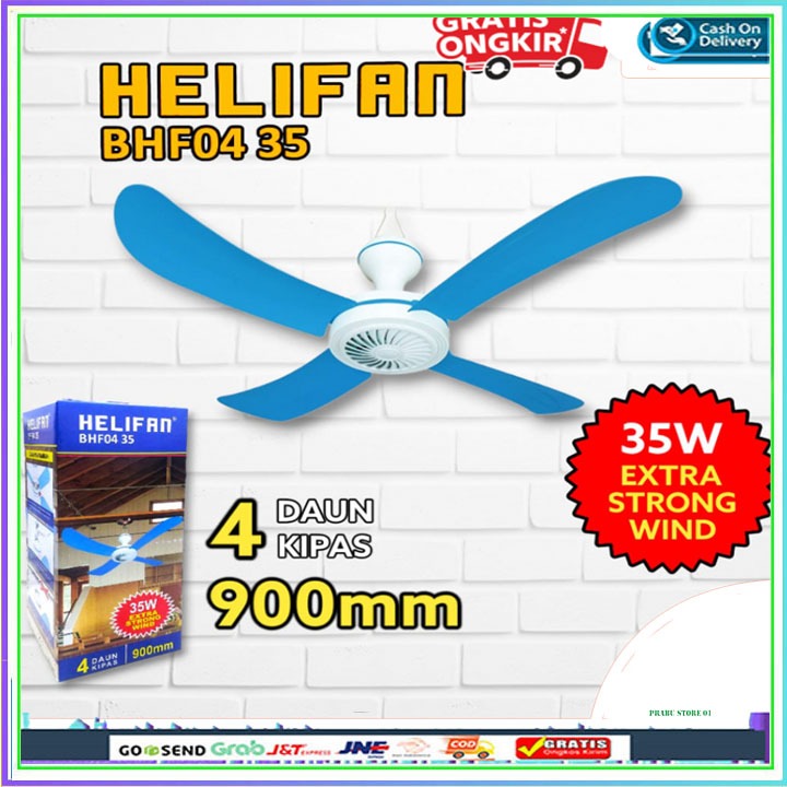 Jual Kipas Angin Gantung HELIFAN BHF04 35 Watt Diameter 90cm 4 Bilah ...