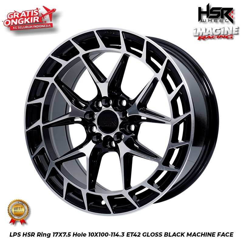 Jual Velg racing mobil ring 17 sienta new veloz camry hrv pcd 5x100-114 ...