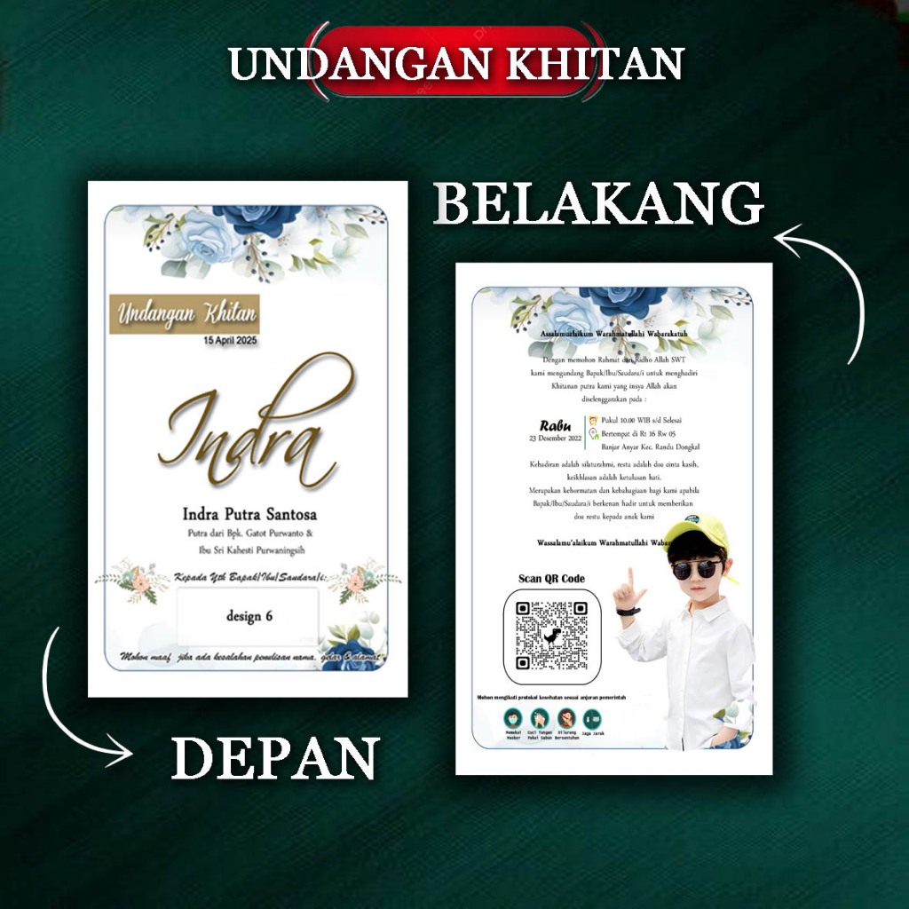 Jual COD PALING MURAH UNDANGAN KHITAN / KHITANAN UNDANGAN SUNAT ...